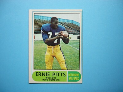 1968 O-PEE-CHEE CFL FOOTBALL CARD CARD #66 ERNIE PITTS EX/NM SHARP ...