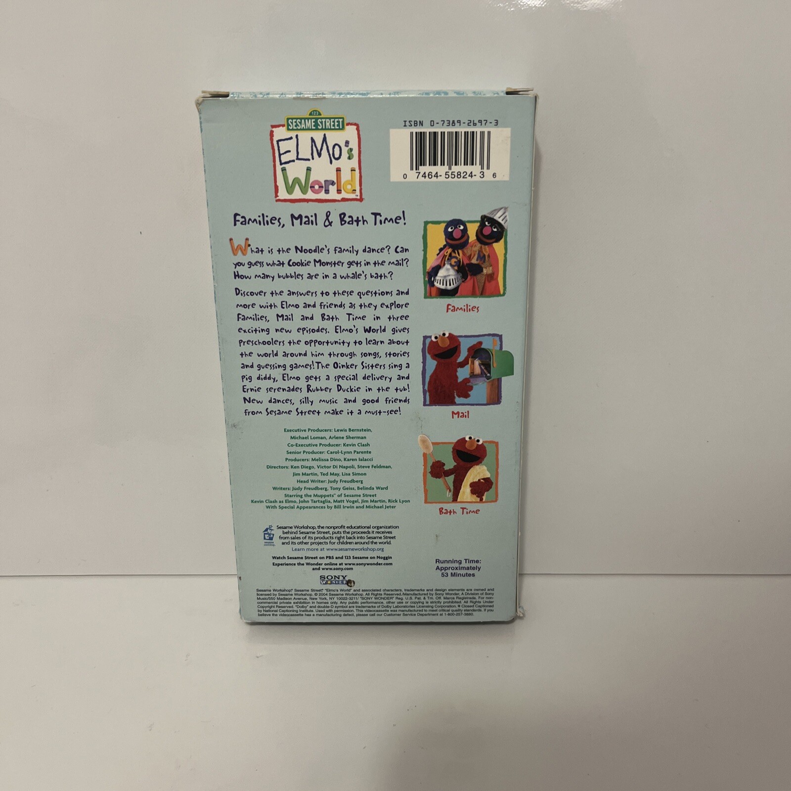 Elmos World - Families, Mail and Bath Time (VHS, 2004) Sesame Street ...