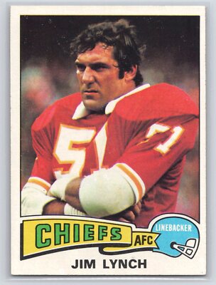 1975 Topps #254 Jim Lynch - Chiefs - Nrmt | eBay