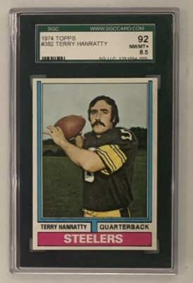 1974 TOPPS TERRY HANRATTY STEELERS #382 SGC 8.5 | eBay
