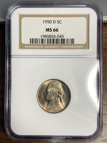Key Date__1950-D__MS 66__Jefferson Nickel__Beautiful Coin__Unc, 5c, NOT ...