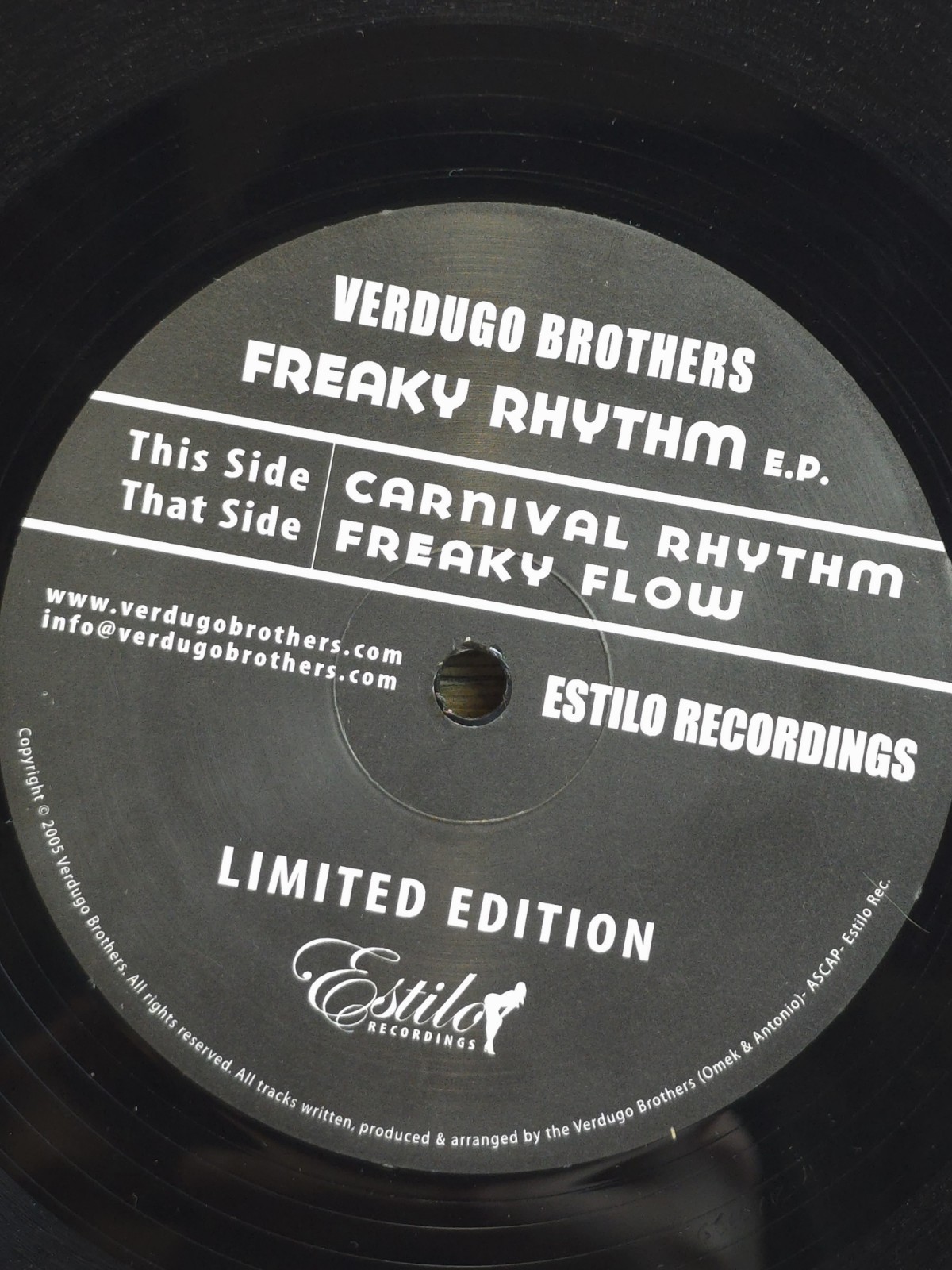 Verdugo Brothers Freaky Rhythm E.P. 12-Inch Vinyl Record Used