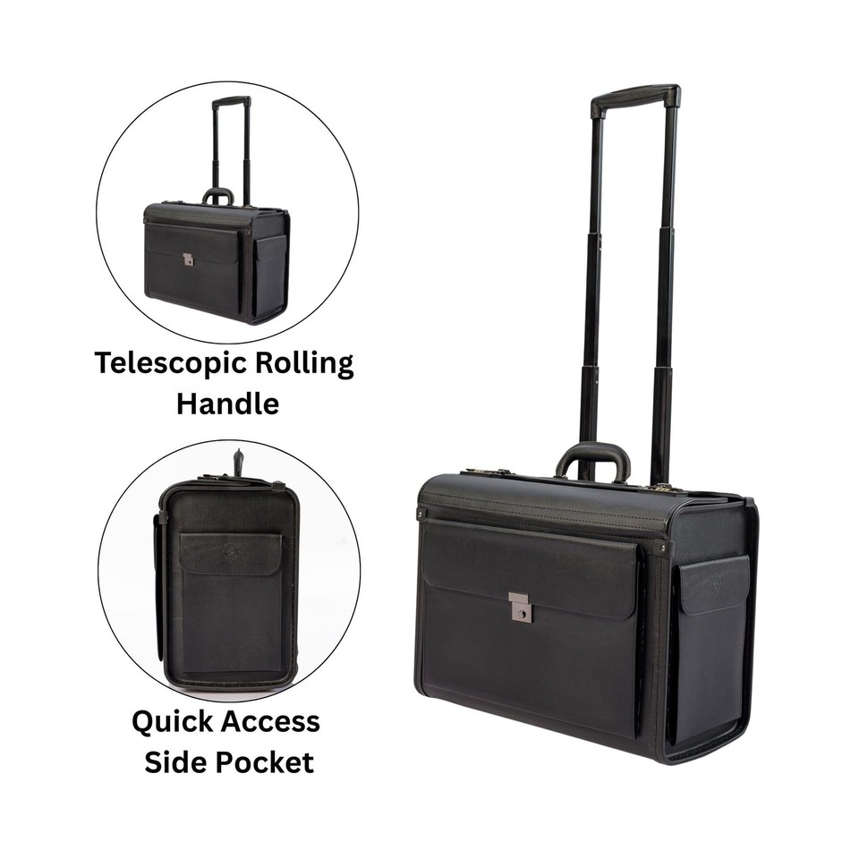 HAMMER ANVIL 19 Wheeled Briefcase Rolling Case Sales Sample Pilot ...