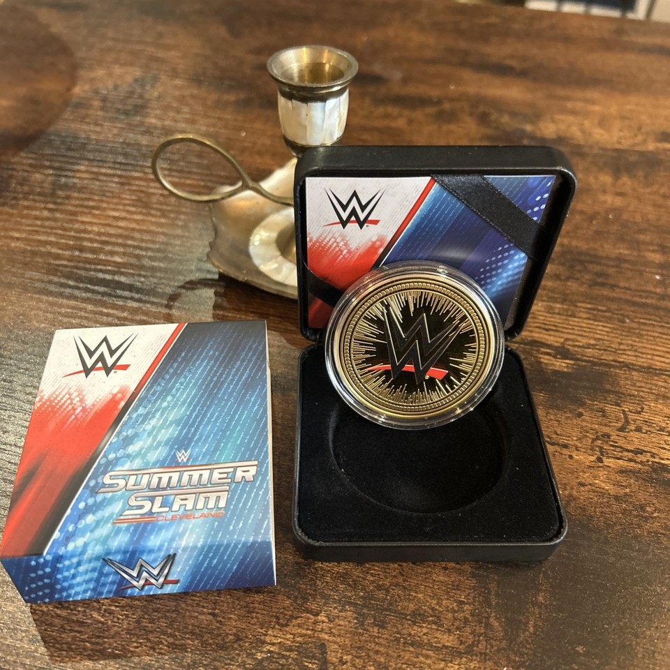 WWE Summer Slam Limited Edition 2024 24carat Gold Plated Coin New Boxed ...