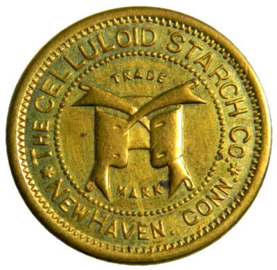 1890-1920 , New Haven, Connecticut THE CELLULOID STARCH CO Token (02207 ...