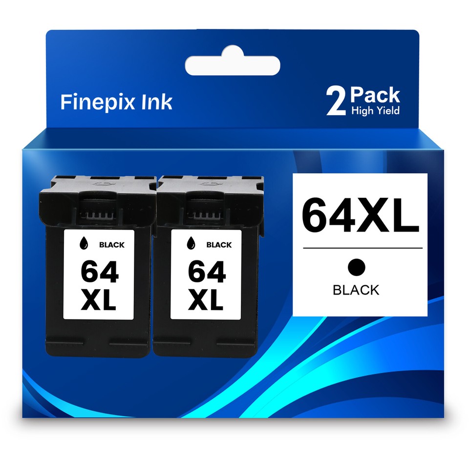 64 XL Ink Cartridges for HP 64XL ENVY 6220 6252 6255 7155 7164 7855 ...