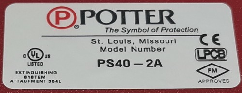POTTER PS40-2A SUPERVISORY PRESSURE SWITCH PS40A 1340402 | eBay