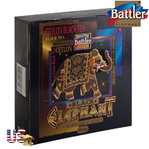Ceylon Pure Black Battler Tea Black Elephant 100 tea Bags 200 g From ...