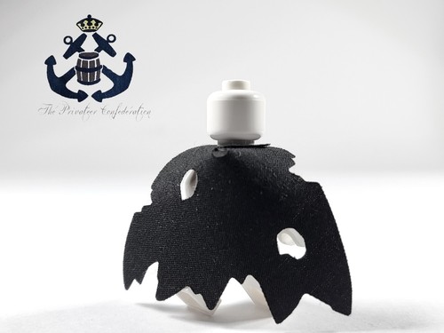 LEGO Minifigure Black Cape Tattered 86038 For Dementor Bone King ...