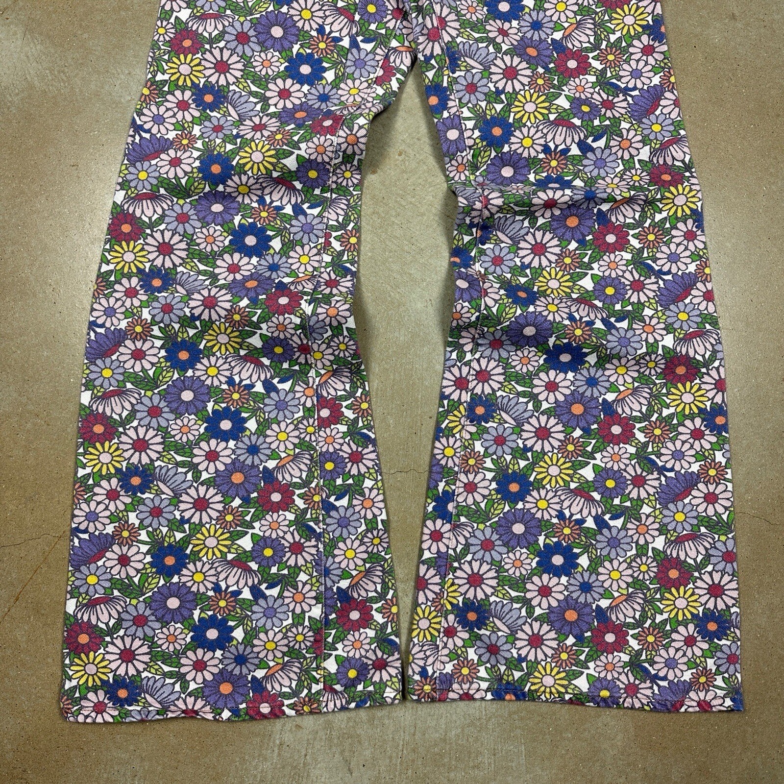 Vintage Wrangler Wanderer High Rise Flare Flower All … - Gem