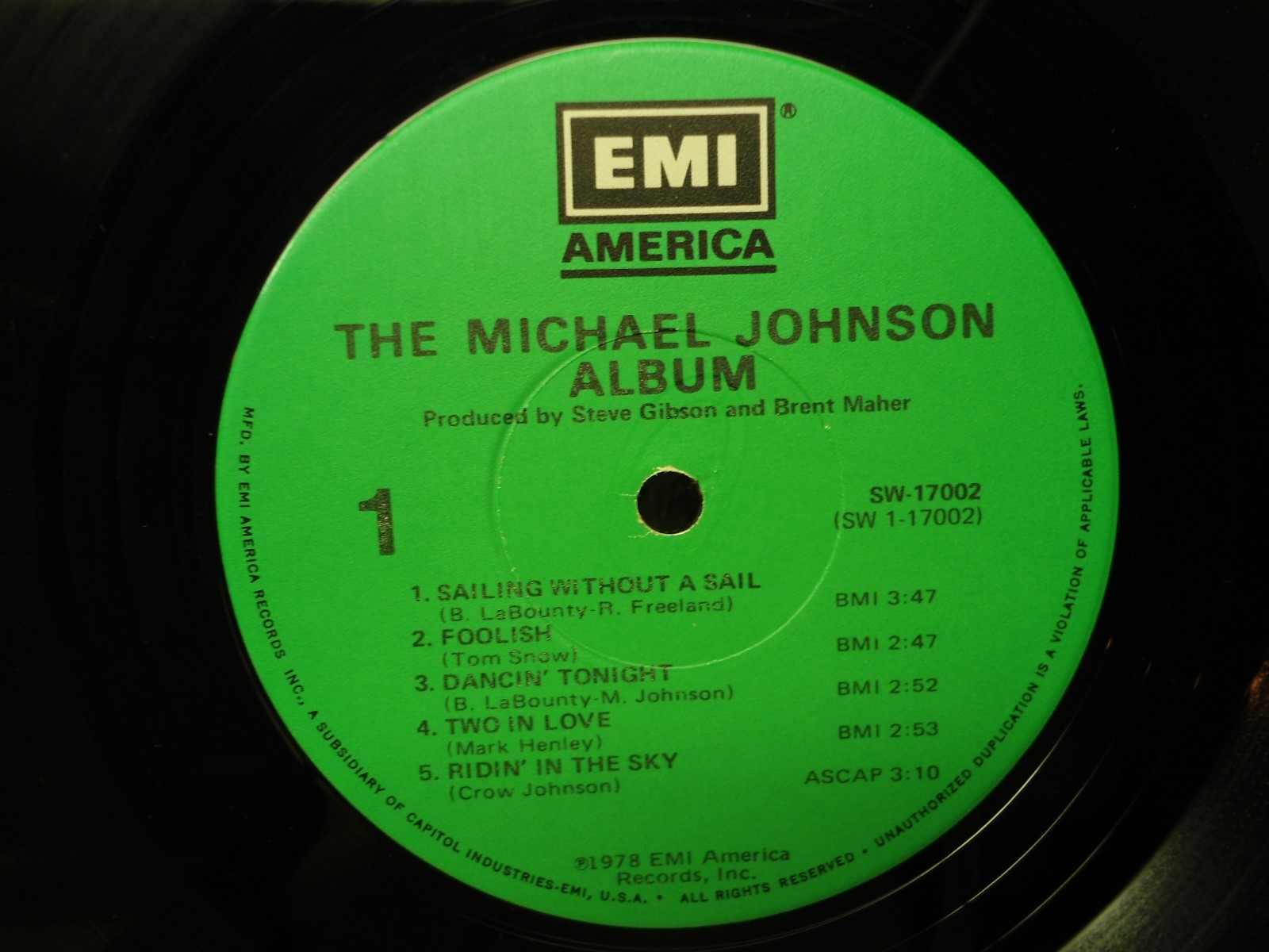 Michael Johnson LP The Michael Johnson Album Very Clean 78 Orig! Bluer ...