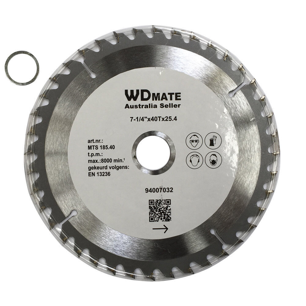 2x Wood Cutting Disc 185mm 40T TCT Disc 7-1/4" Circular Saw Blade 25.4 ...