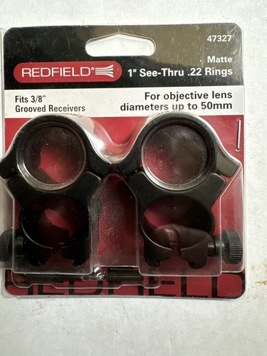 Redfield 1” see-thru scope mount rings 47327 matte black for 3/8 ...