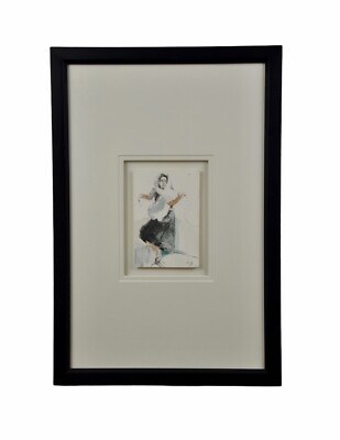 Street wired by Paul Grass, woman water color, painting, original water ...