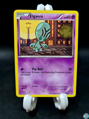 Pokemon Card ELGYEM 61/99 Non-Holo Common Black & White NEXT DESTINIES ...