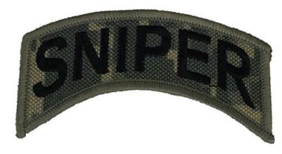 US ARMY SNIPER ROCKER TAB PATCH GREY GRAY DIGITIAL CAMMO CAMO ACU ONE ...