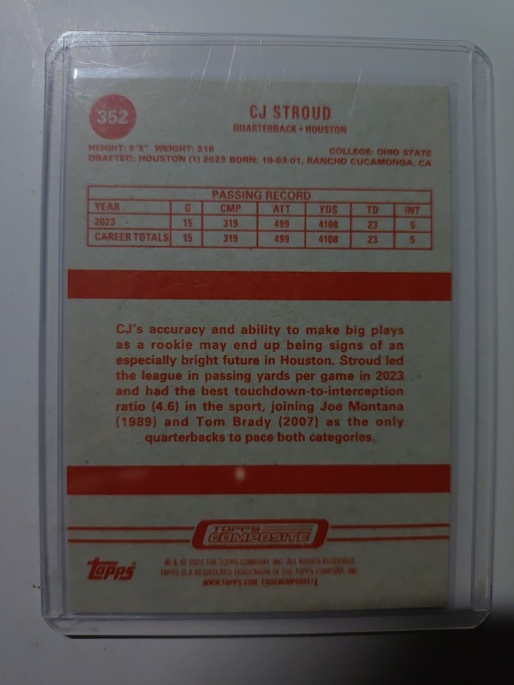 CJ STROUD RC 2024 TOPPS COMPOSITE HERITAGE #352 HOUSTON TEXANS | eBay