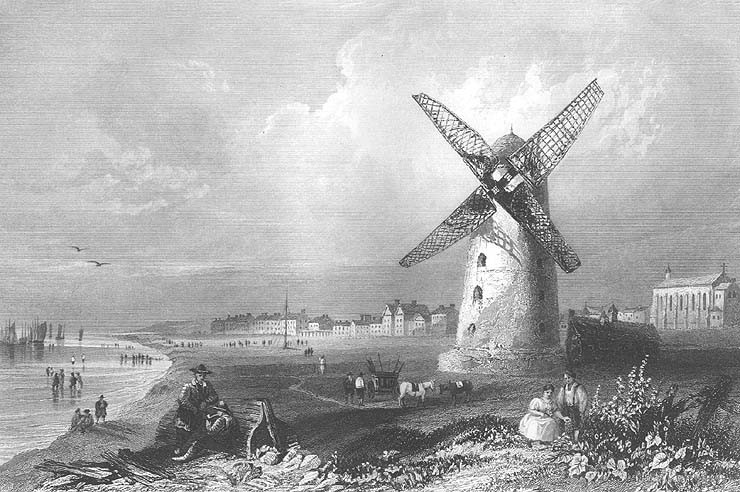 Lancashire LYTHAM ST ANNE'S WINDMILL BEACH SHORE COAST, 1840 Art Print ...