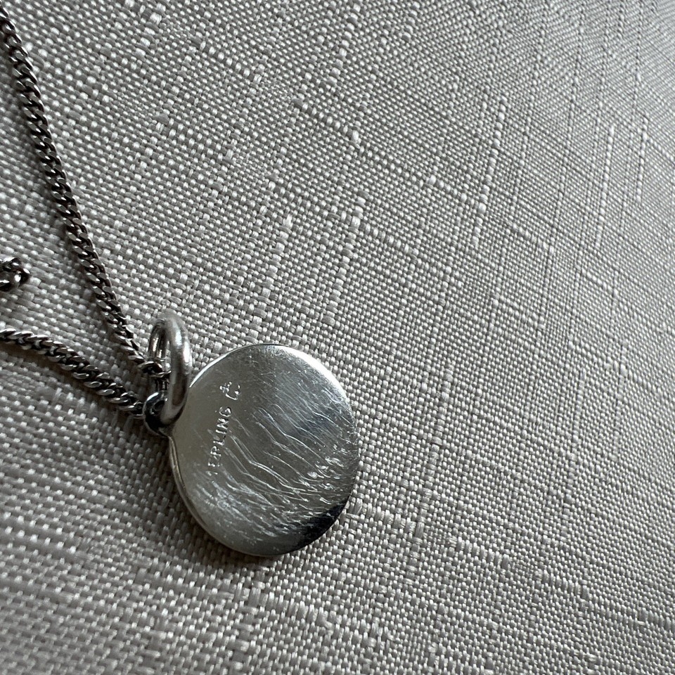 VTG St. Christopher 925/Enamel, Italy Charles Thomae Signed Light Blue ...