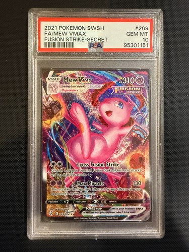 2021 POKEMON SWORD & SHIELD FUSION STRIKE SECRET #269 FULL ART/MEW VMAX ...