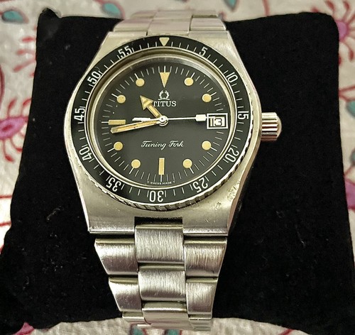 VINTAGE TITUS TUNING FORK DIVERS ESA-9162 WATCH | eBay
