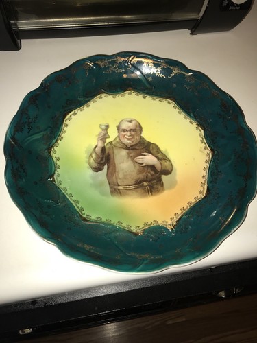11 1/2” Plate Vintage Drunk Monk With Gold Trim.Saint Kilian Germany | eBay