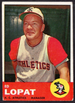 1963 Topps #23 Ed Lopat GD/VG Athletics | eBay