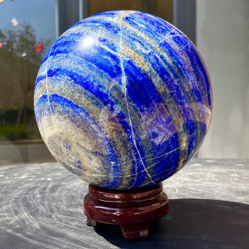 9.25LB Natural Lapis Lazuli Sphere - Deep Blue Crystal Ball Collector's ...