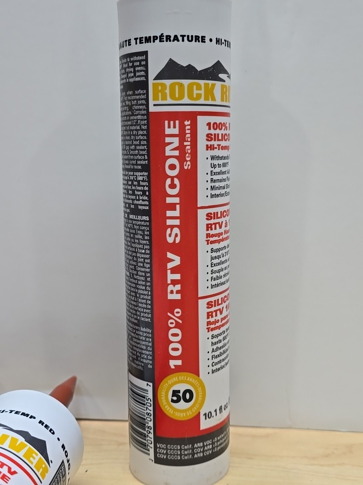 10 Fastenal Rock River 100% RTV Silicone High Temp Red Sealant 300ml 6/ ...