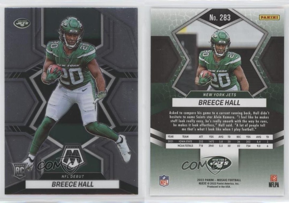 2022 Panini Mosaic NFL Debut Breece Hall #283 Rookie RC uk2 | eBay