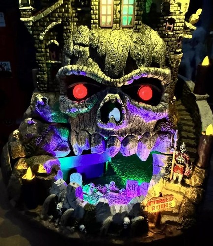 Lemax Spooky Town CURSED RUINS #45217 NRFB 2024 Sights & Sounds smoke effect * | eBay