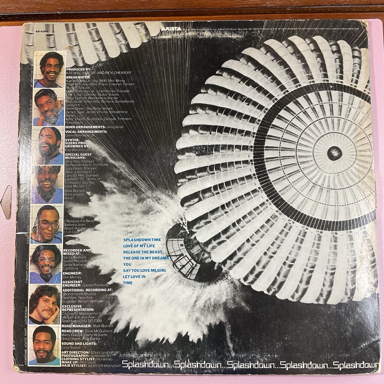 MODERN SOUL FUNK DISCO LP Breakwater-splashdown ARISTA - RARE US OG '80 ...