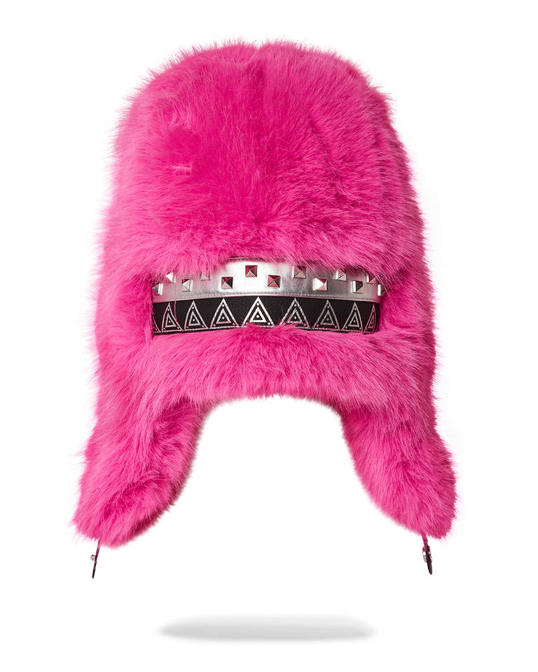 SPRAYGROUND A.I PINK BIG FUR CELESTIAL POWERS AERIAL SNDFLWR TRAPPER HAT HW409 | eBay