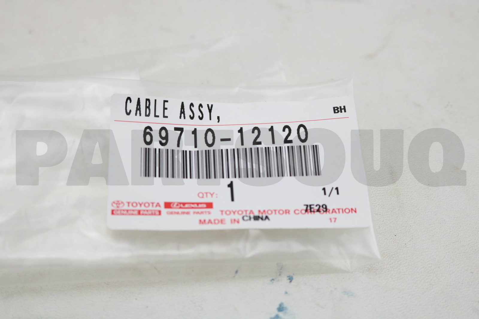 6971012120 Genuine Toyota CABLE ASSY, FRONT DOOR LOCK REMOTE CONTROL, RH/LH | eBay
