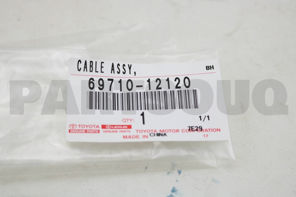 6971012120 Genuine Toyota CABLE ASSY, FRONT DOOR LOCK REMOTE CONTROL ...