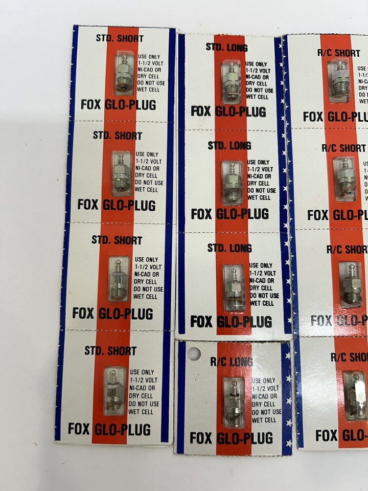 Control Line R/C Model Airplane engine glow plugs 20 NEW FOX | eBay