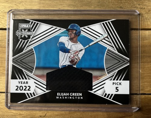 2022 Panini Elite Extra Edition Elijah Green Black Jersey Patch RC ...