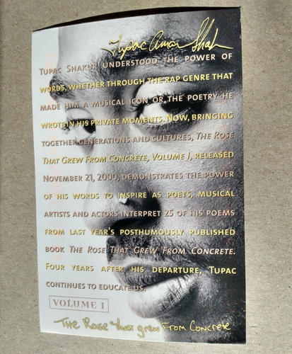 TUPAC SHAKUR The Rose That Grew From Concrete Vol 1 promotional ...