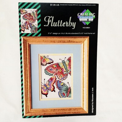 Great Big Graphs Flutterby Cross Stitch Pattern Leaflet Maureen J Irvin VCS20031 | eBay