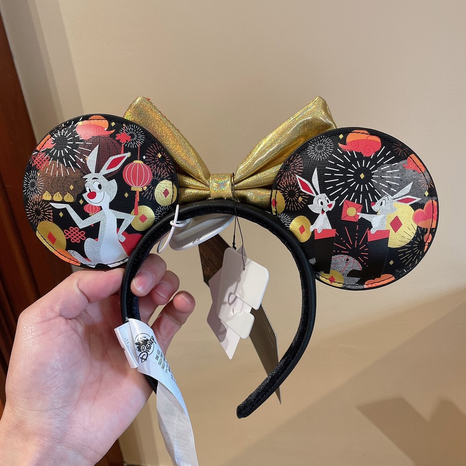 Disney authentic 2023 White Rabbit new year fireworks minnie mouse ear ...