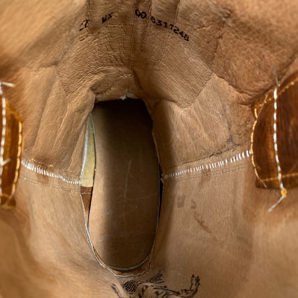 MEN'S SQUARE STEEL TOE WORK BOOTS GENUINE SOFT LEATHER COWBOY PULL ON ...