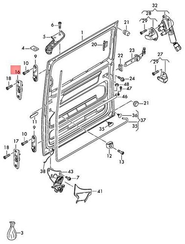 Genuine VW Campmobile Typ2 Transp. LT Campmobile-T5 T6 catch plate ...
