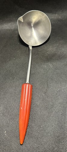 Vintage ANDROCK Stainless Soup Ladle Spoon With RED Bakelite Handle USA ...