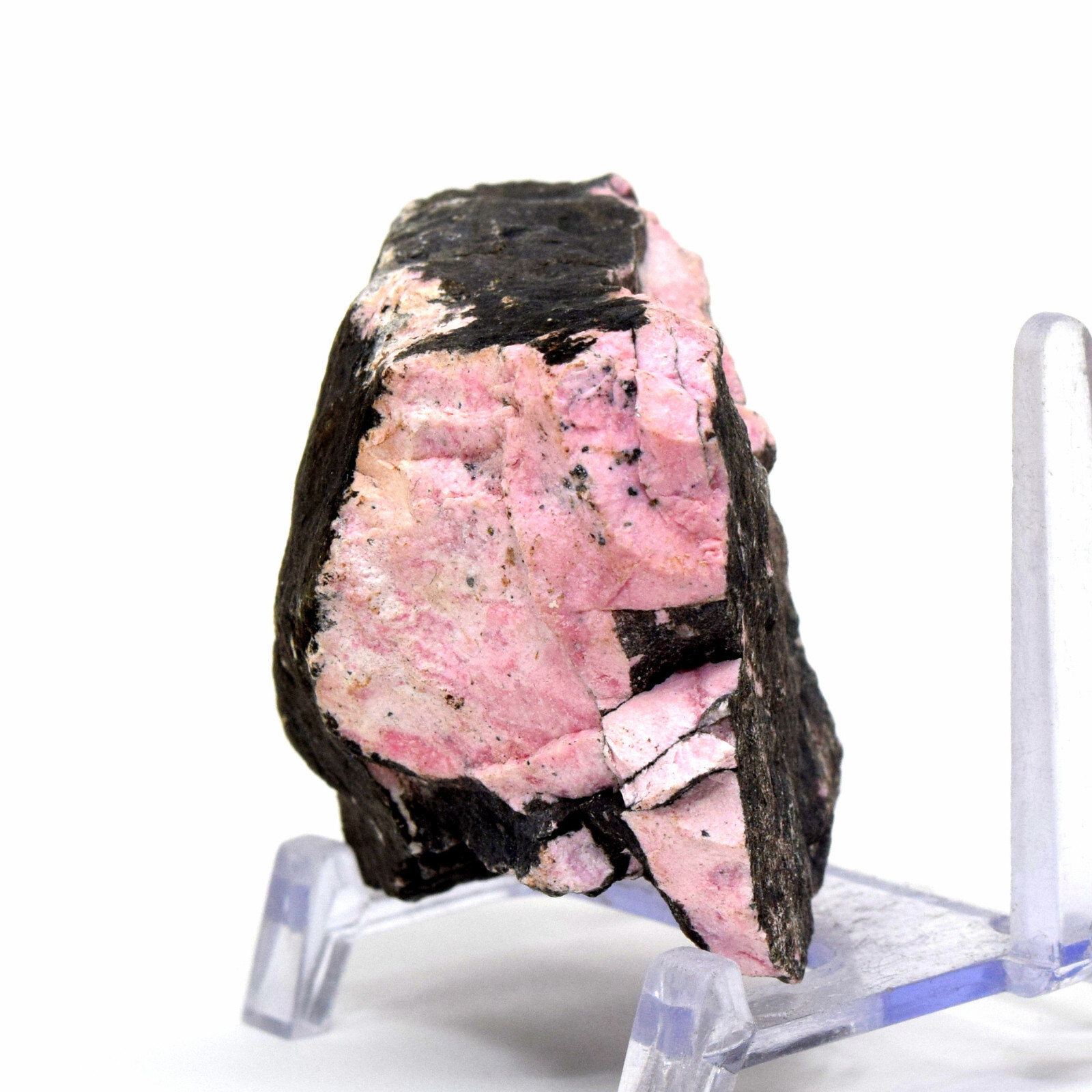 175g Rose Rhodochrosite Brute W/Manganèse Oxyde Cristal Naturel Stone ...