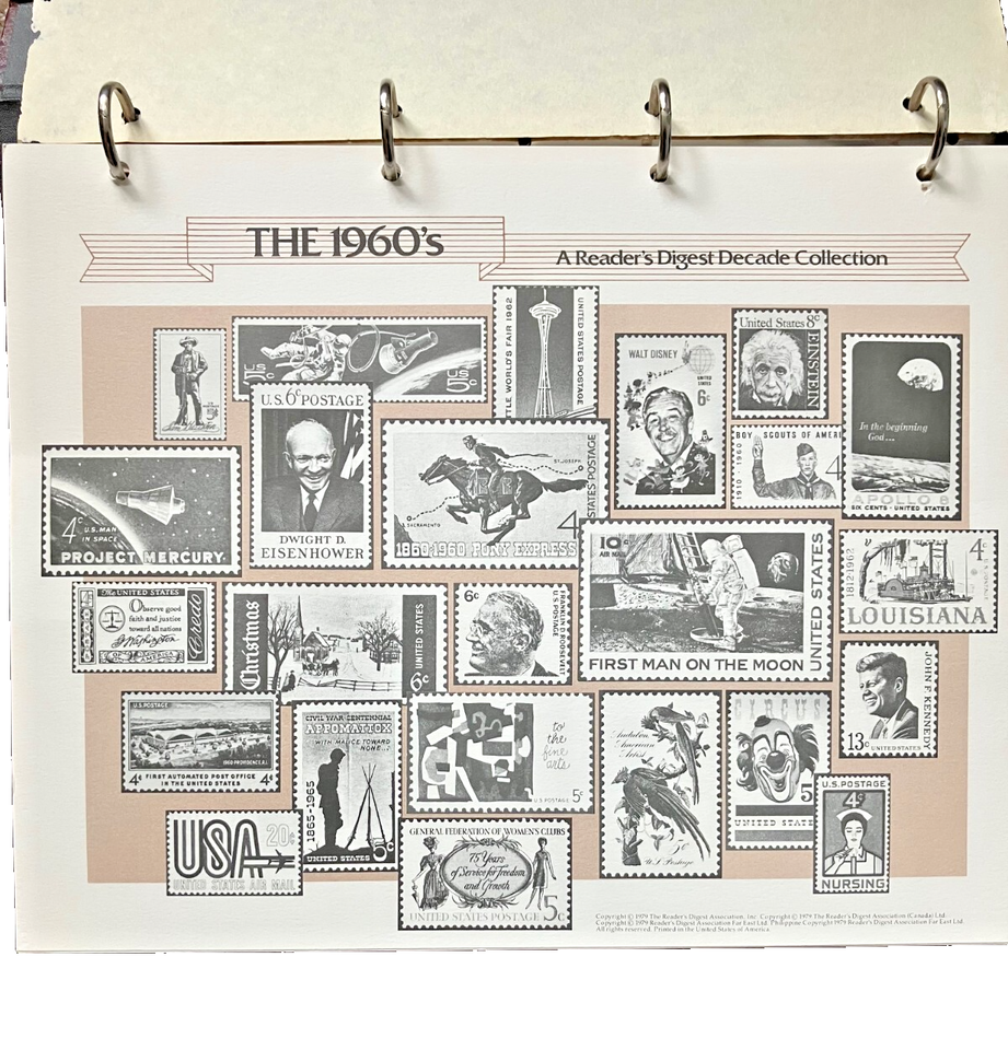 VTG Readers Digest First Day Cover Stamp Book Collection 1960s-1980s ...
