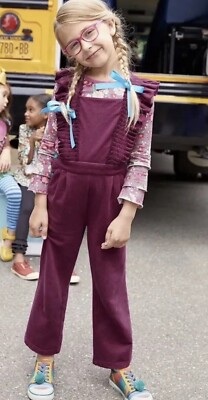 Girls Matilda Jane Moments with you Purple Romper Overalls Size 6 | eBay