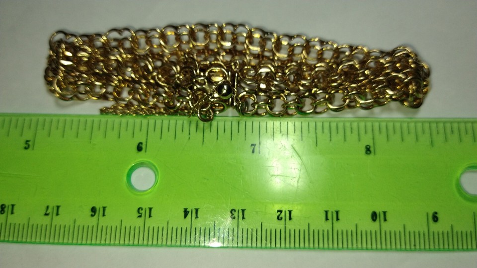 Solid 13k gold bracelet with small 10k safety chain 20 grams | eBay