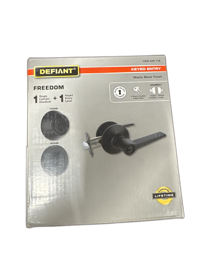 Defiant Freedom Matte Black Single Cylinder Combo Pack | eBay