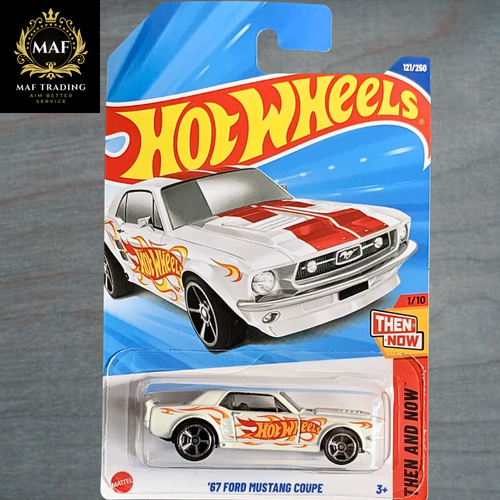 Hot Wheels 67 Ford Mustang Coupe White #121 Mainline 2025 Case E | New ...