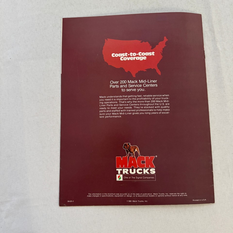Mack Beverage Hauling Truck Sales Brochure Catalog R U MC Model Mid ...